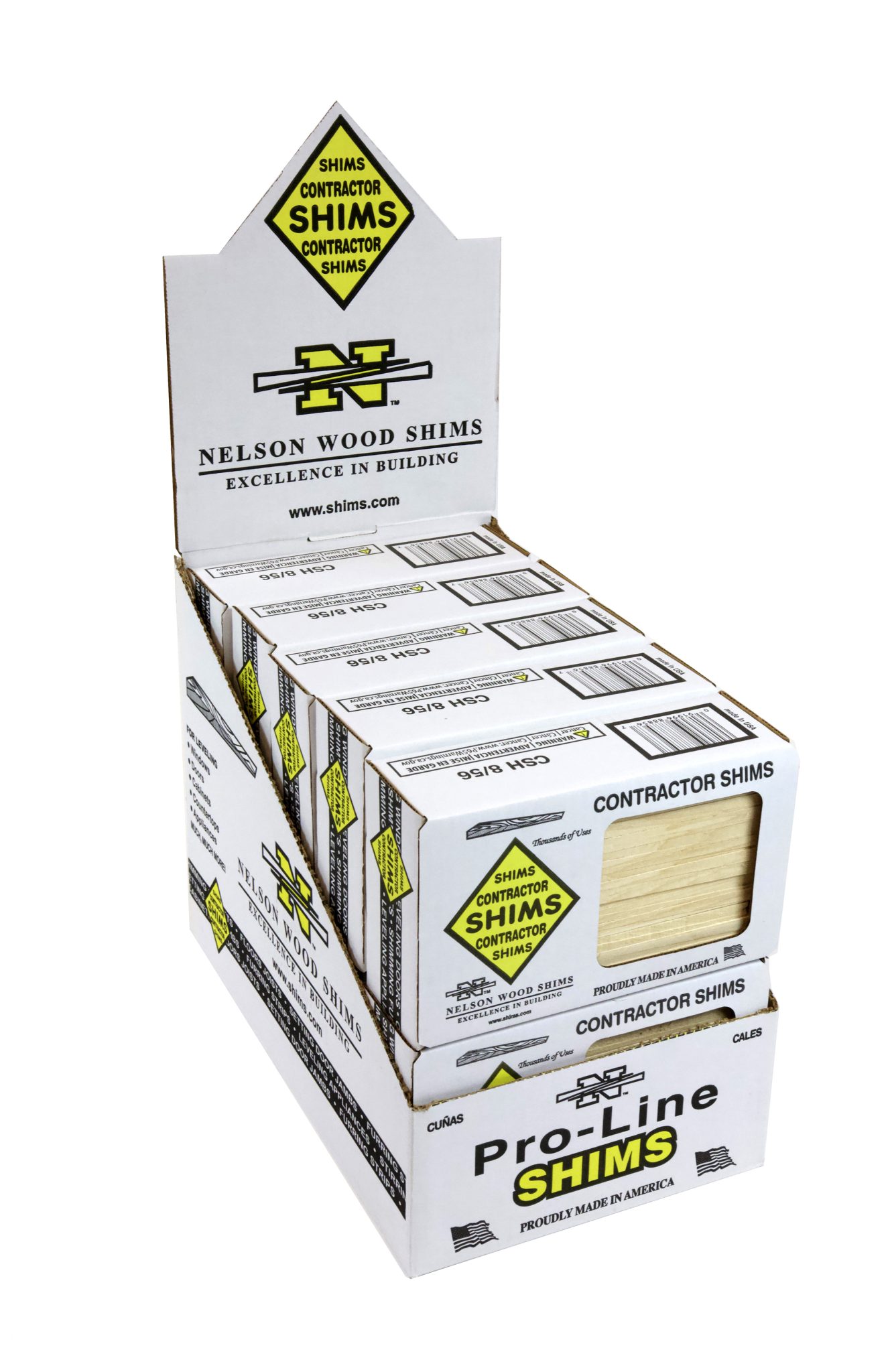 Contractor Grade Carton 56 Count – 8 Inch Beddar Wood Shims – Nelson ...